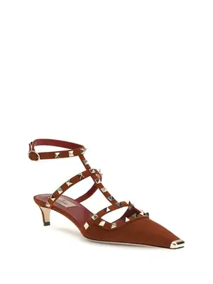 Valentino Garavani Rockstud Pointed Toe Pumps - Red