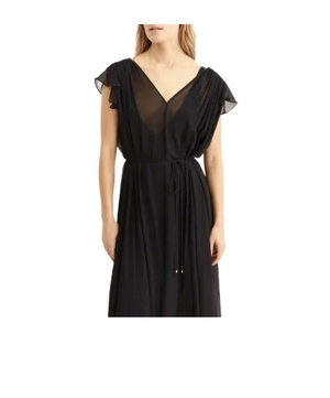 ERES Ruffled V-neck Dress