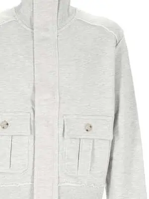 ENTIRE STUDIOS Supply Button-pocket Zip-up Sweatshirt