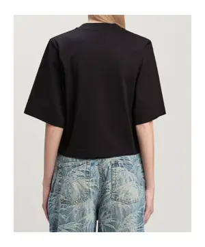 Palm Angels Palms Pencil Cotton Cropped Top