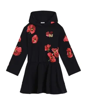 Dolce & Gabbana Poppy-print Fleece Dress - Blue