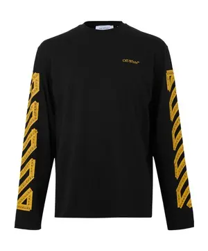 Off-White Long-sleeve Crew Neck Tee - Black