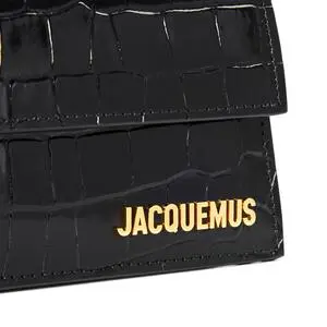 Jacquemus Glossy Crocodile-pattern Clutch Bag