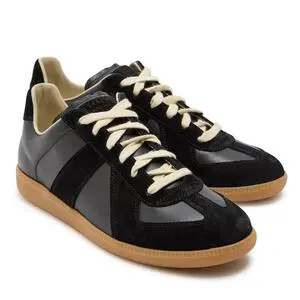 MAISON MARGIELA Fur And Suede Patchwork German Training Shoes
