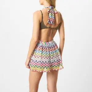 Missoni Sawtooth Pattern Halter-neck One-piece Shorts