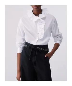 Liu Jo Poplin Shirt With Ruffles
