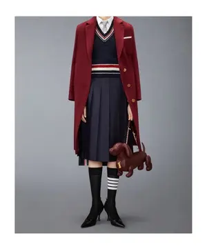 Thom Browne Bell-sleeve Cashmere Coat