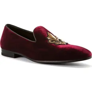 BILLIONAIRE Lily Crest Velvet Loafers