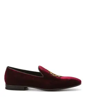 BILLIONAIRE Lily Crest Velvet Loafers