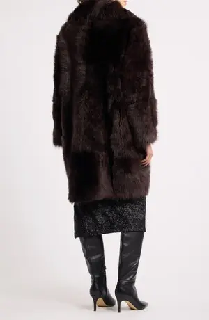 BOSS Soscana Genuine Shearling Midi Coat
