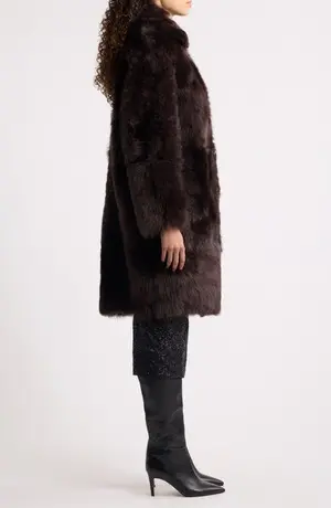 BOSS Soscana Genuine Shearling Midi Coat