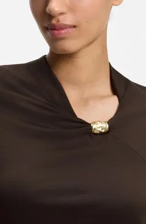 BOSS Edonya Hardware Detail Long Sleeve Top