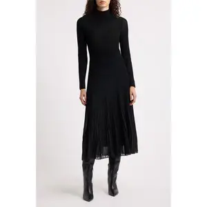 BOSS Felvetta Mock Neck Midi Dress