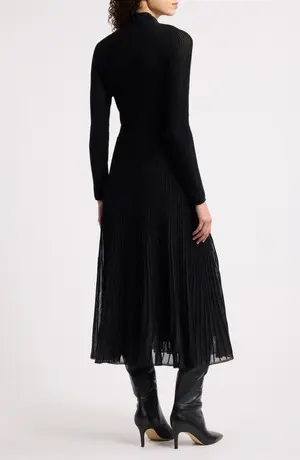 BOSS Felvetta Mock Neck Midi Dress