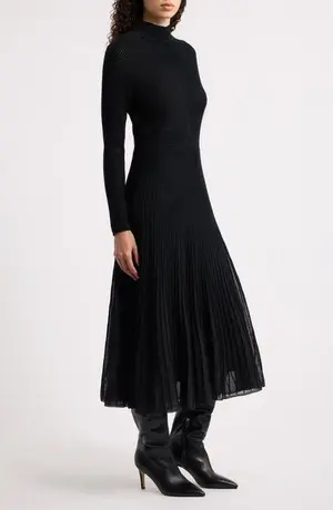 BOSS Felvetta Mock Neck Midi Dress