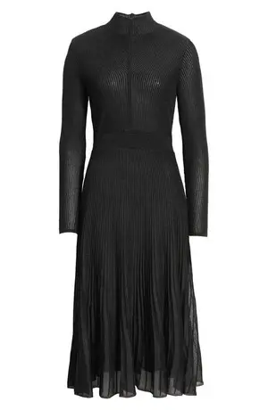 BOSS Felvetta Mock Neck Midi Dress