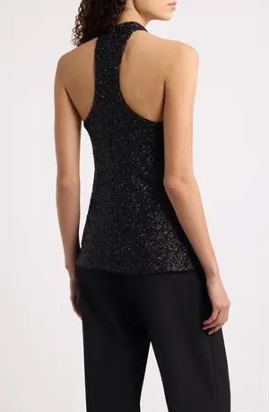 BOSS Enania Sequin Halter Top
