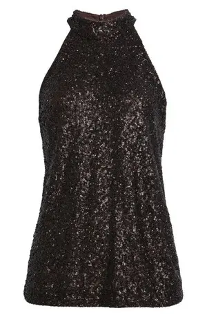 BOSS Enania Sequin Halter Top
