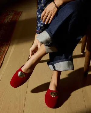 Beek Blackbird Bling Suede Mule