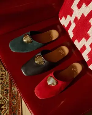 Beek Blackbird Bling Leather Mule