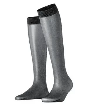 Falke Glitter Kh 30 Den Knee High Socks - Black