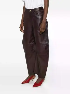 LOIS Wide-leg Leather Trousers