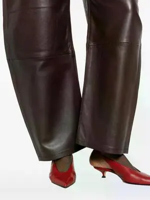 LOIS Wide-leg Leather Trousers