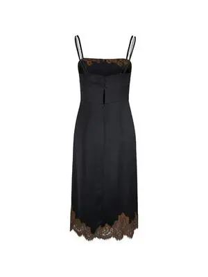 Dorothee Schumacher Lace-trim Satin Midi Dress