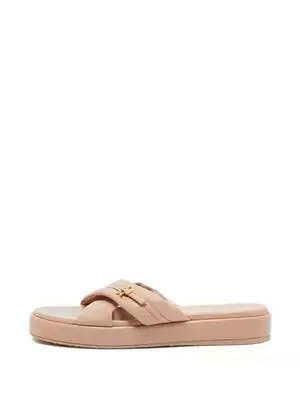 GIANVITO ROSSI Alima Crossover Sandals - Neutrals