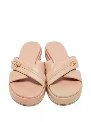 GIANVITO ROSSI Alima Crossover Sandals - Neutrals