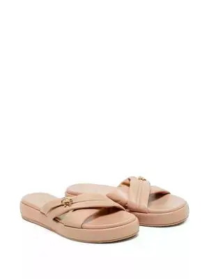 GIANVITO ROSSI Alima Crossover Sandals - Neutrals