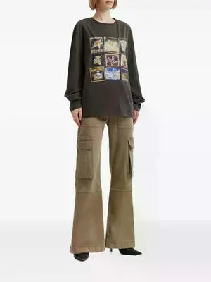 We11Done Teddy Graphic-print Long-sleeve T-shirt - Grey