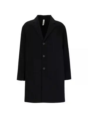 HEVO Cassano Single-breasted Wool Coat - Blue