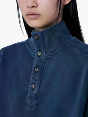 ENTIRE STUDIOS Port Button-placket High-neck Sweatshirt