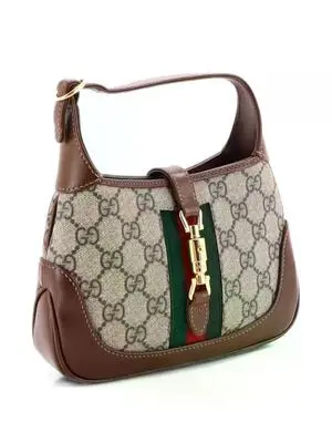 Gucci Jackie 1961 Gg Coated Canvas Mini Hobo Bag