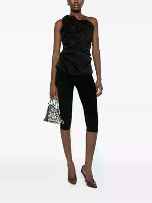 Magda Butrym Floral-appliqué Ruched Top