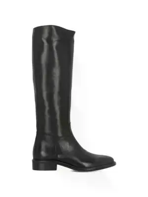 JULIE DEE Round-toe Knee-high Boots - Black