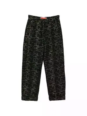 La DoubleJ Pleated Bouclé-knit Trousers