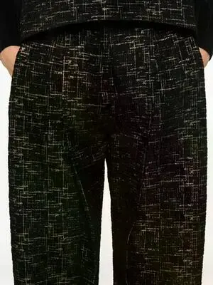 La DoubleJ Pleated Bouclé-knit Trousers