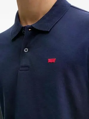 LEVI'S Housemark Logo-patch Long-sleeve Polo Shirt