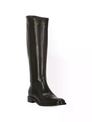 JULIE DEE Side-zip Leather Boots