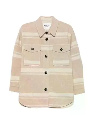 MARANT ETOILE Harveli Striped Shirt Jacket