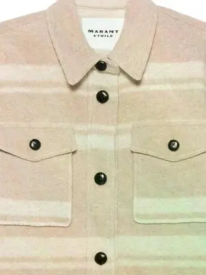 MARANT ETOILE Harveli Striped Shirt Jacket