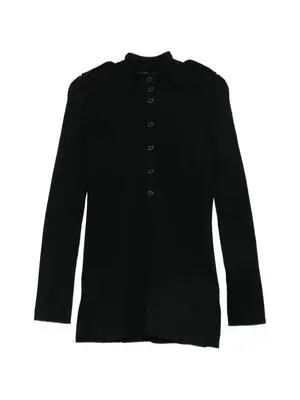 Barbara Bui Ribbed-knit Epaulette Sweater - Black