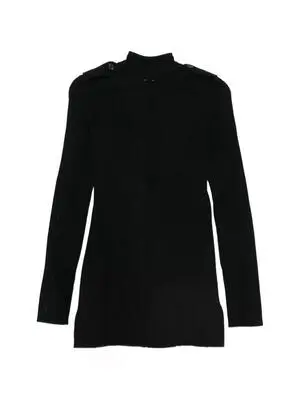 Barbara Bui Ribbed-knit Epaulette Sweater