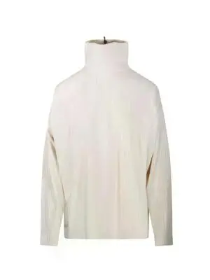THE EROSE Ribbed Roll-neck Sweater - Neutrals