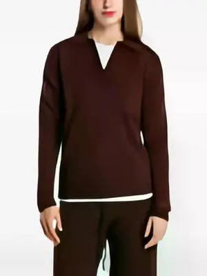 MC2 SAINT BARTH Eze Wool Polo Sweater Brown