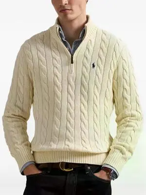 Polo Ralph Lauren Cable-knit Quarter-zip Sweater