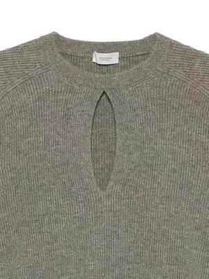 Agnona Cut-out Ribbed-knit Sweater