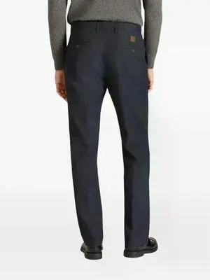 Incotex Logo-patch Straight-leg Trousers
